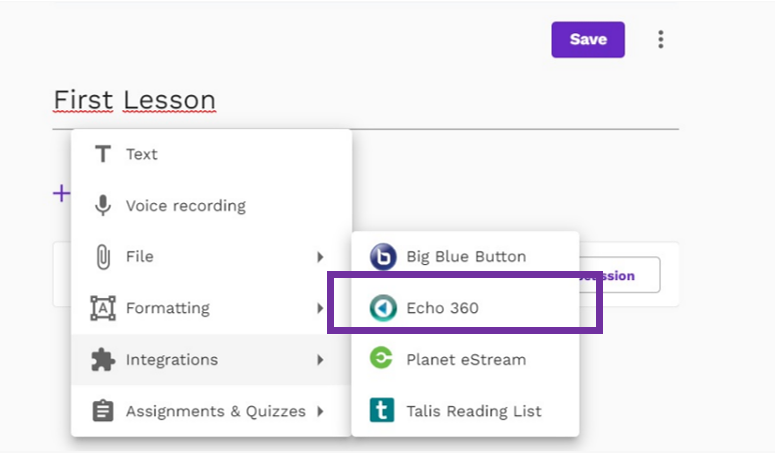 Using Echo360 – Aula
