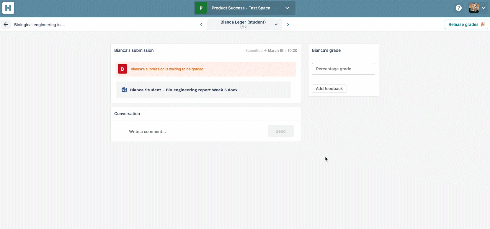 Handin: Grade Assignments and Provide Feedback – Aula